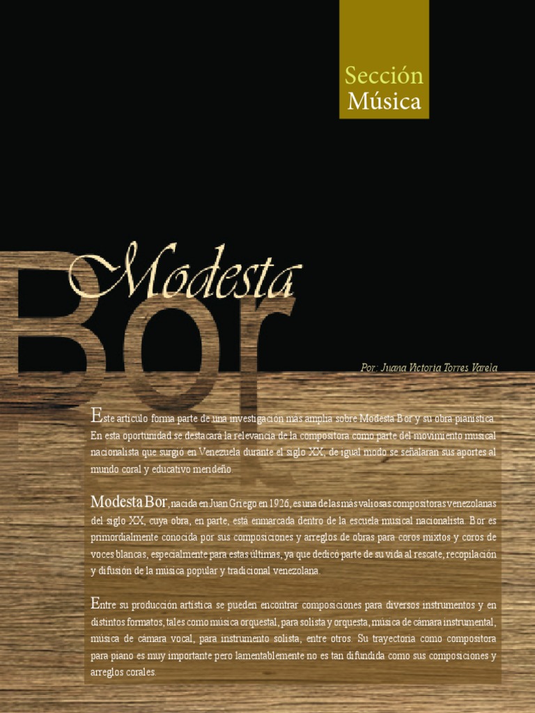 Modesta Bor PDF | PDF | Música clásica | Formas musicales