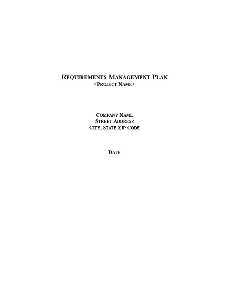Requirements Management Plan | PDF | Optical Fiber | Version Control