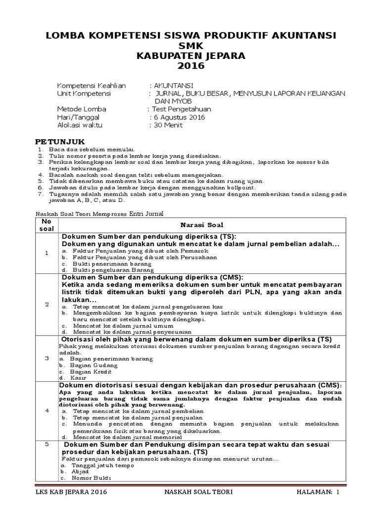 Soal Teori JPR 16 | PDF