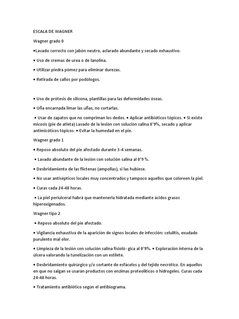 Escala de Wagner | Salud pública | Enfermedades y trastornos