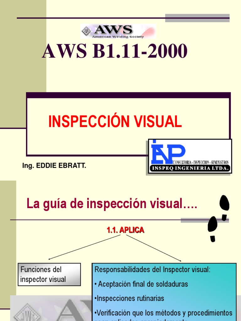 Inspección Visual según AWS B1.11-2000 | PDF | Soldadura | Construcción
