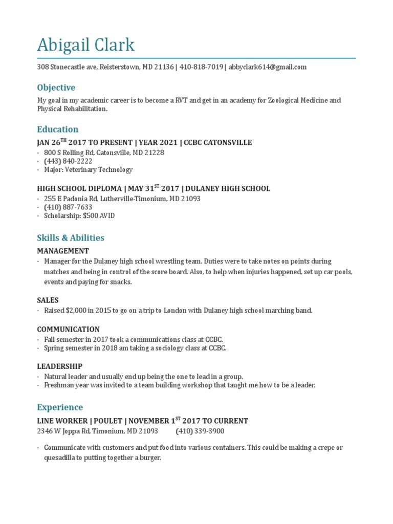 Clark Resume Final | PDF