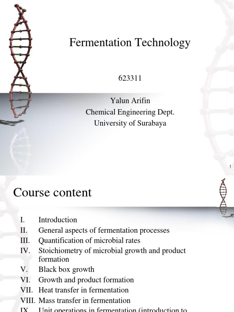 Fermentation Technology-1 | PDF | Fermentation | Stoichiometry