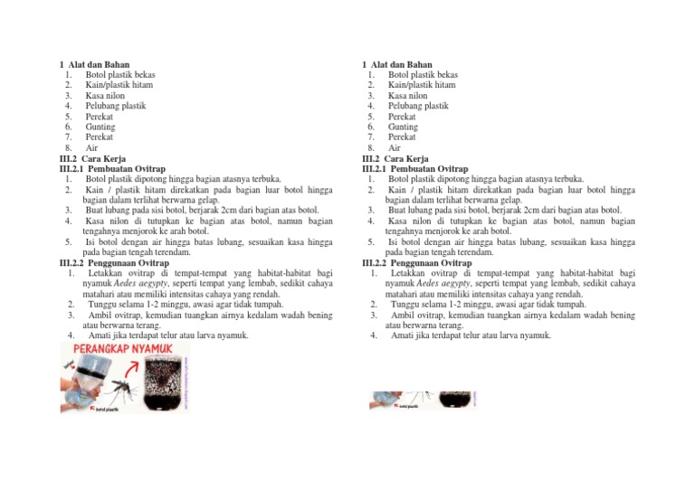 Cara Buat Ovitrap | PDF