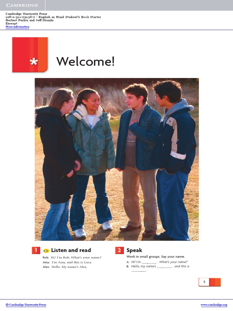 English in Mind Starter Level Beginner Students Book Sample Pages PDF ...