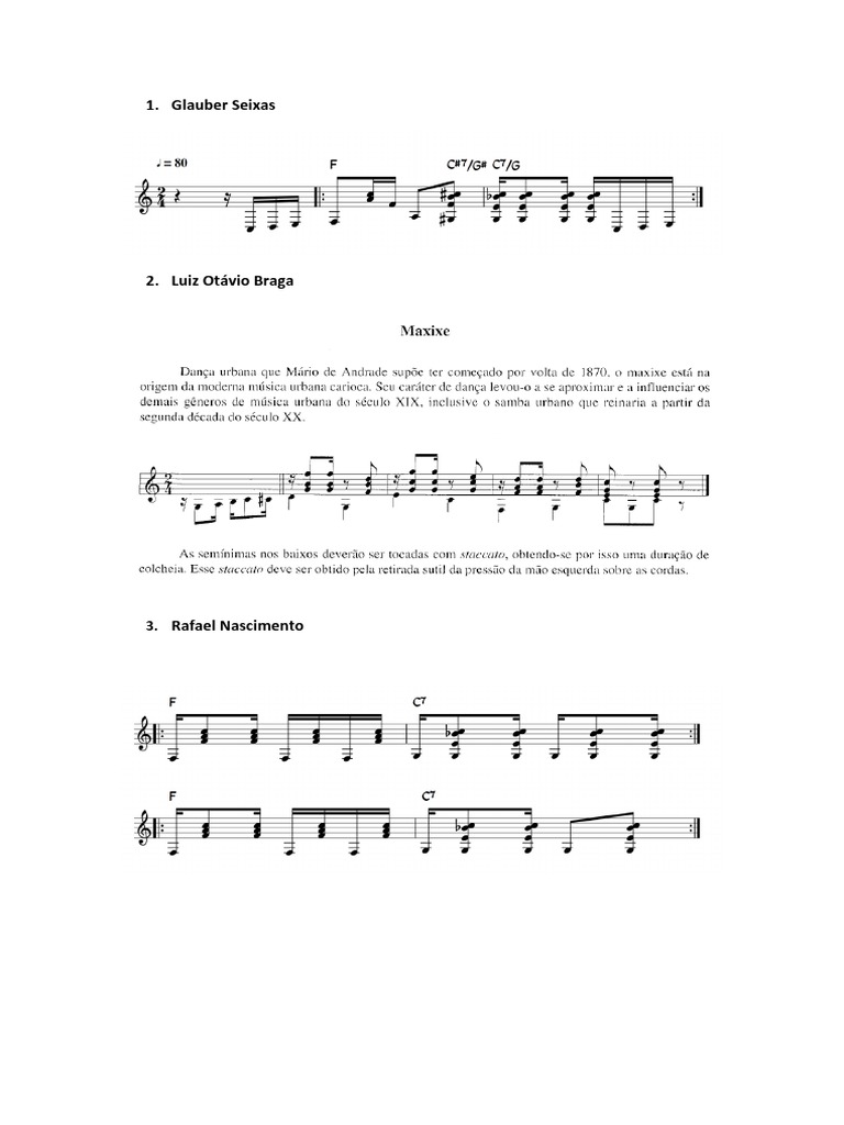 Levadas de Maxixe No Violão | PDF