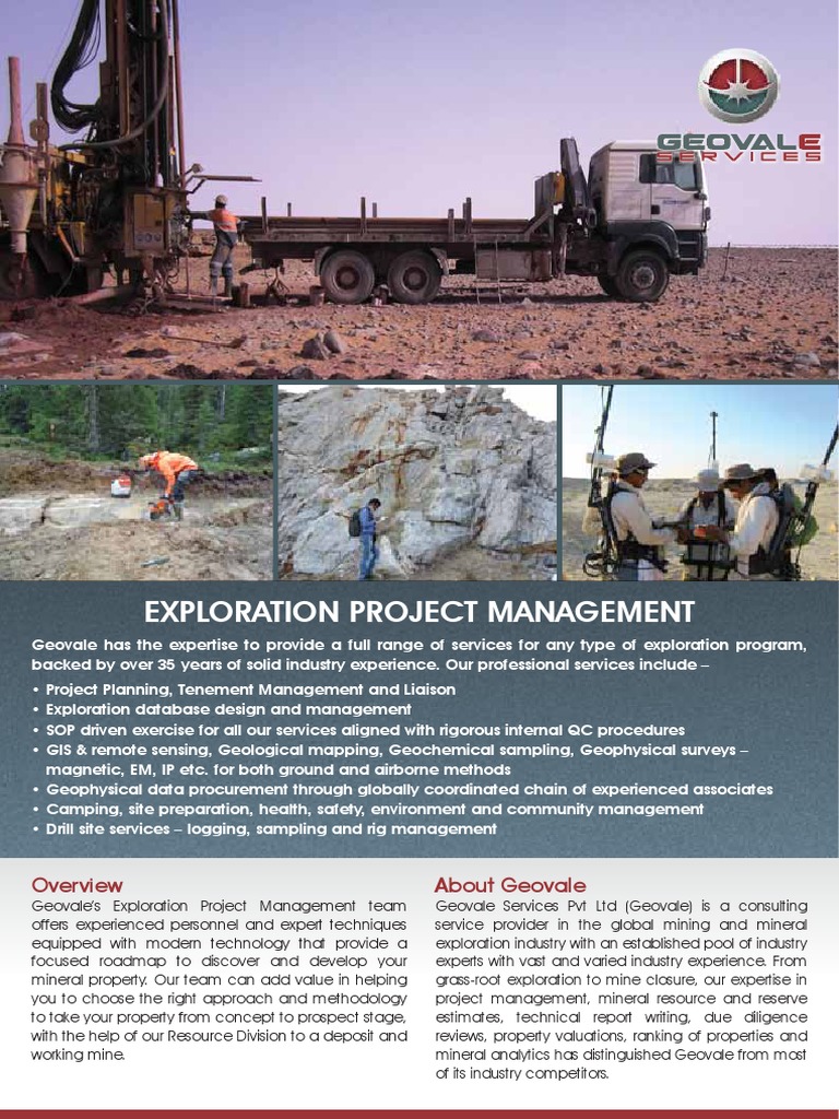 Exploration Project Management: About Geovale | Download Free PDF ...