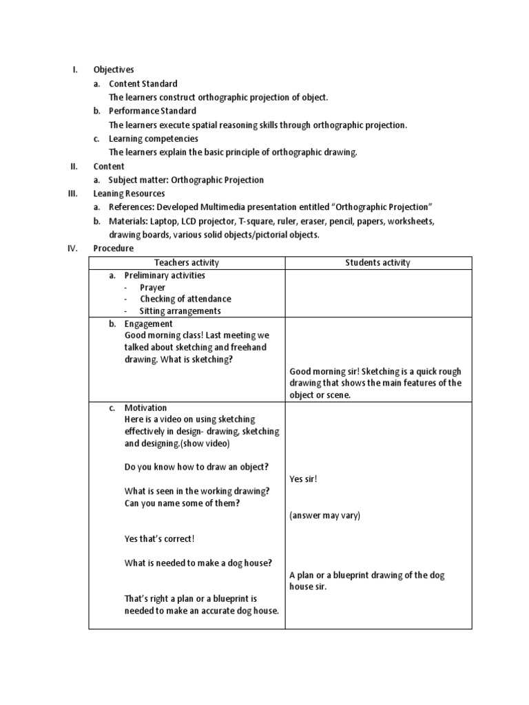 Lesson Plan | Download Free PDF | Lesson Plan | Drawing