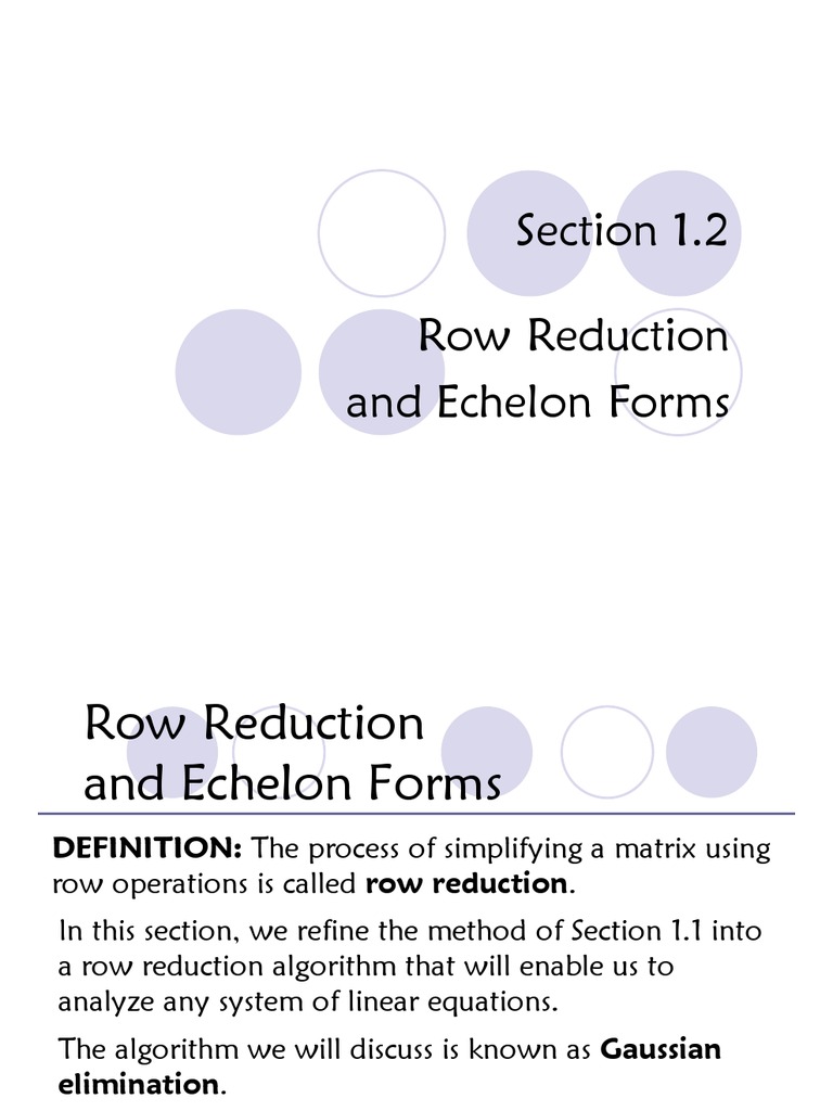 Matrix Row Operations Algorithm Pdf System Of Linear Equations Matrix Mathematics