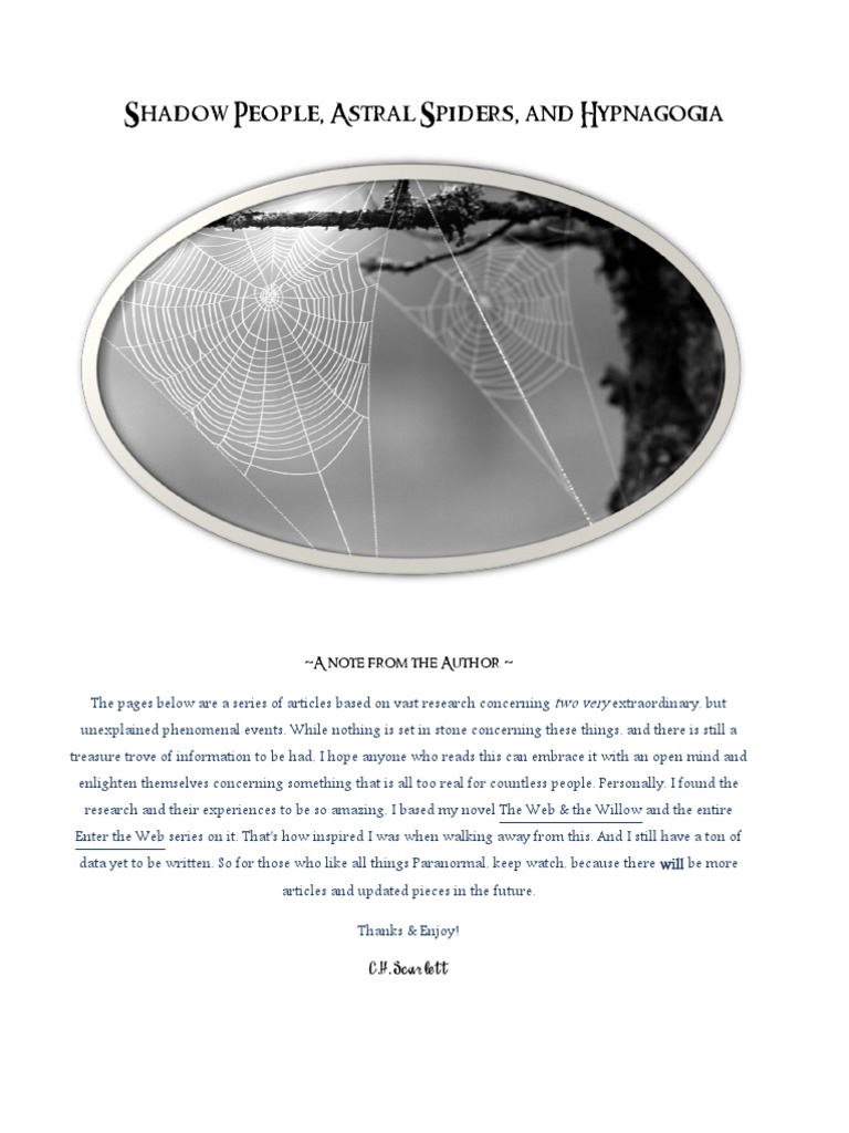Shadow People, Astral Spiders, and Hypnagogia | PDF | Mythology