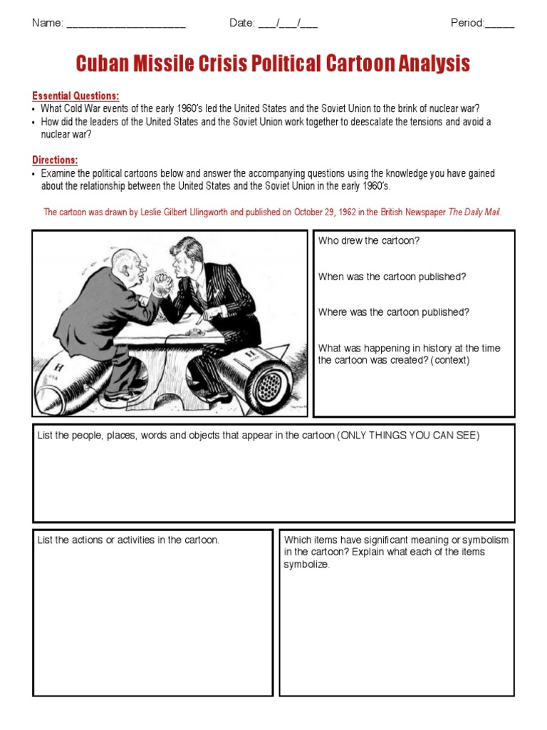 Cuban Missile Crisis Political Cartoon Analysis | PDF | Cuban Missile ...