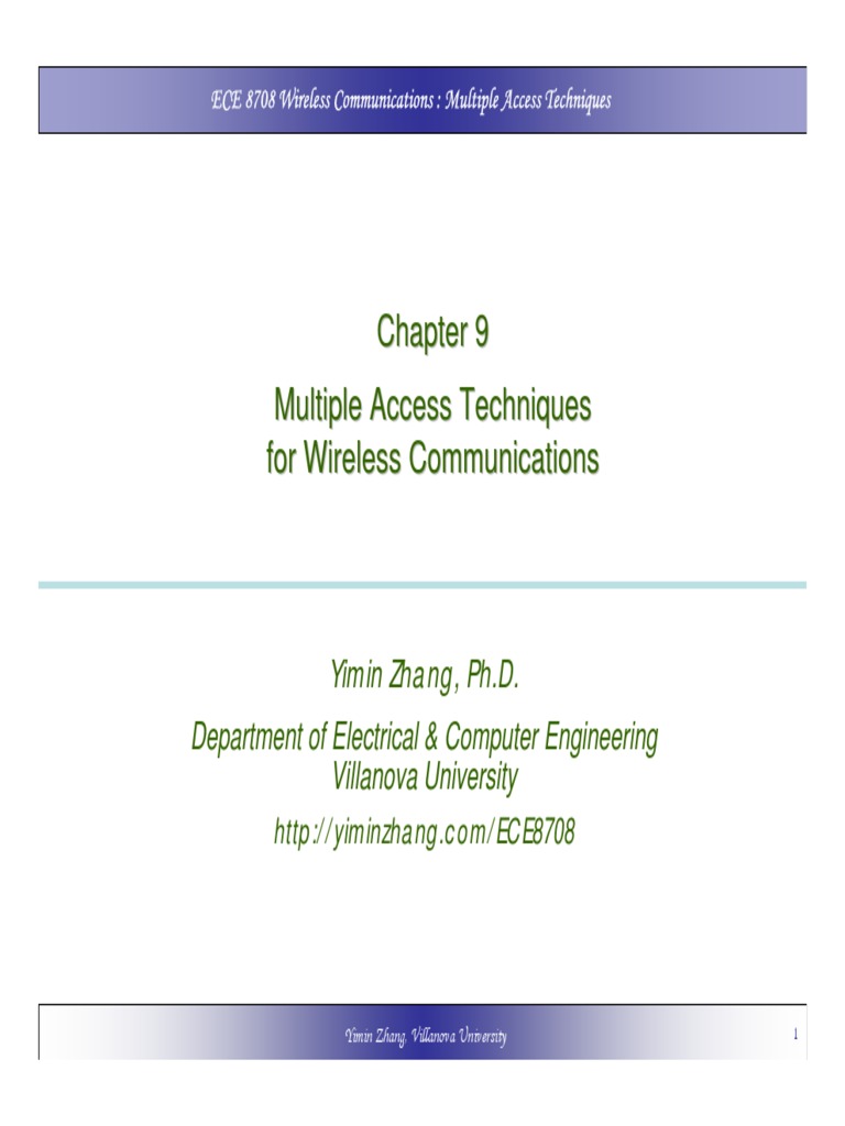 Wirelss Modulation Schemes | PDF | Channel Access Method | Duplex (Telecommunications)