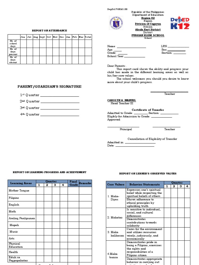 New Form 138 | Download Free PDF | Change | Teachers