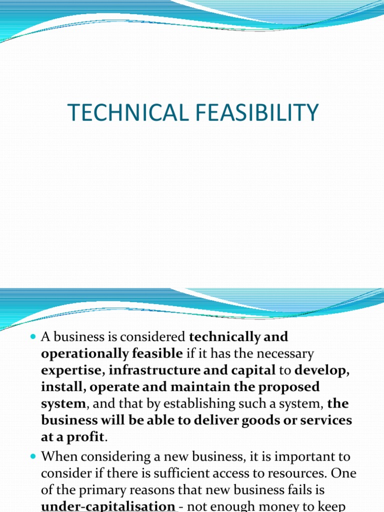 4 Technicalfeasibility 130524023724 Phpapp01 | PDF | Cost | Waste