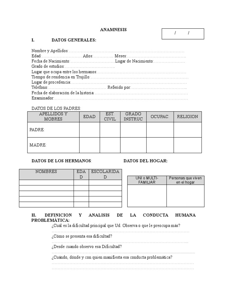 Anamnes Is | PDF | Destete | El embarazo