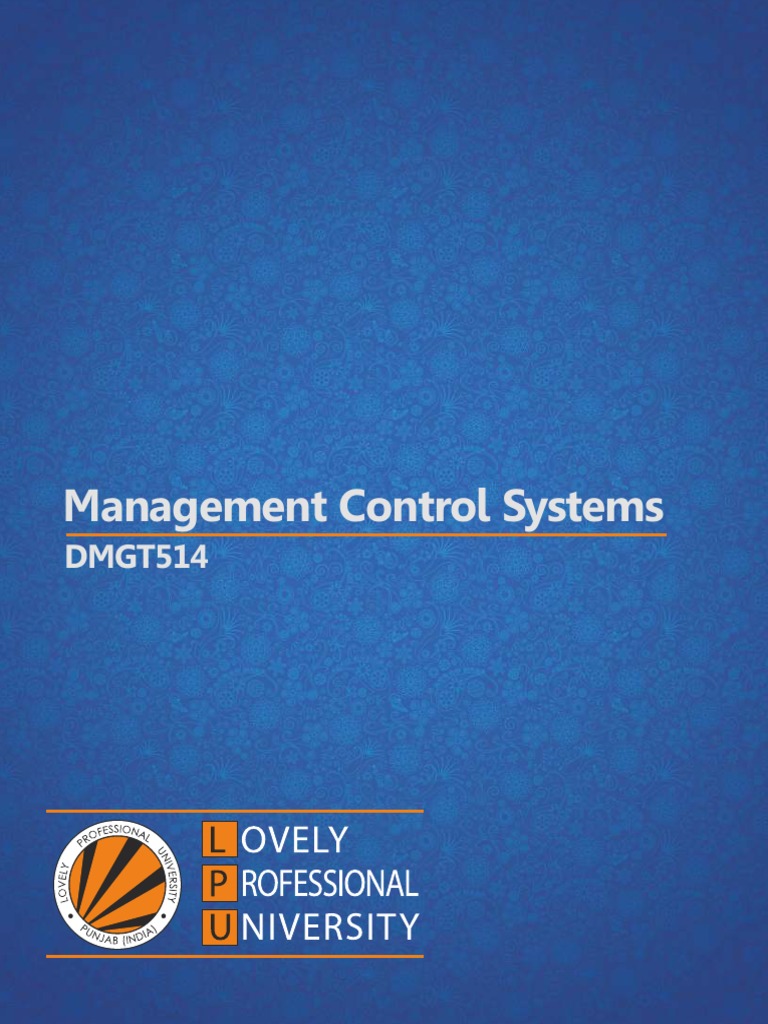 Management Control Systems | PDF | Strategic Management | System