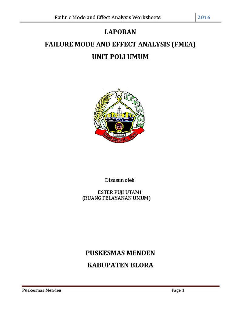 Laporan Fmea Poli Umum Baruuuu | PDF