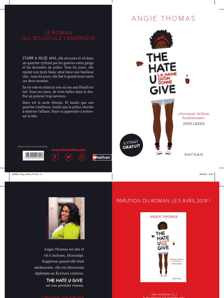 Angie Thomas, The Hate You Give | PDF