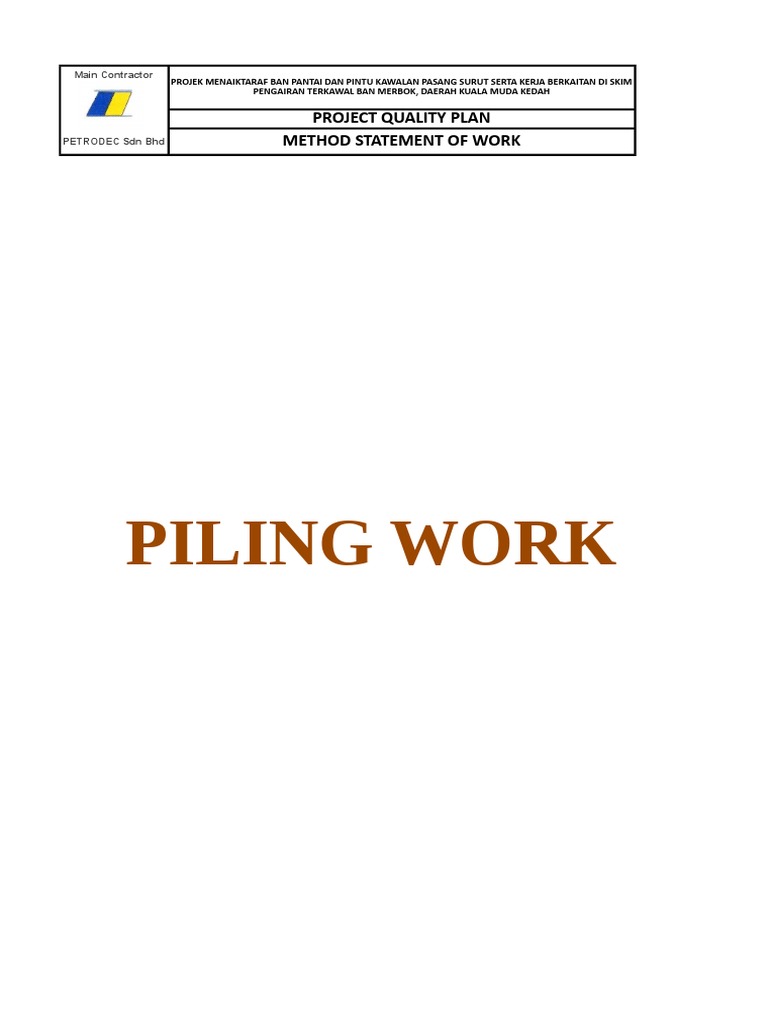 Method Statement for Piling Work (Edited) | Deep Foundation | Safety