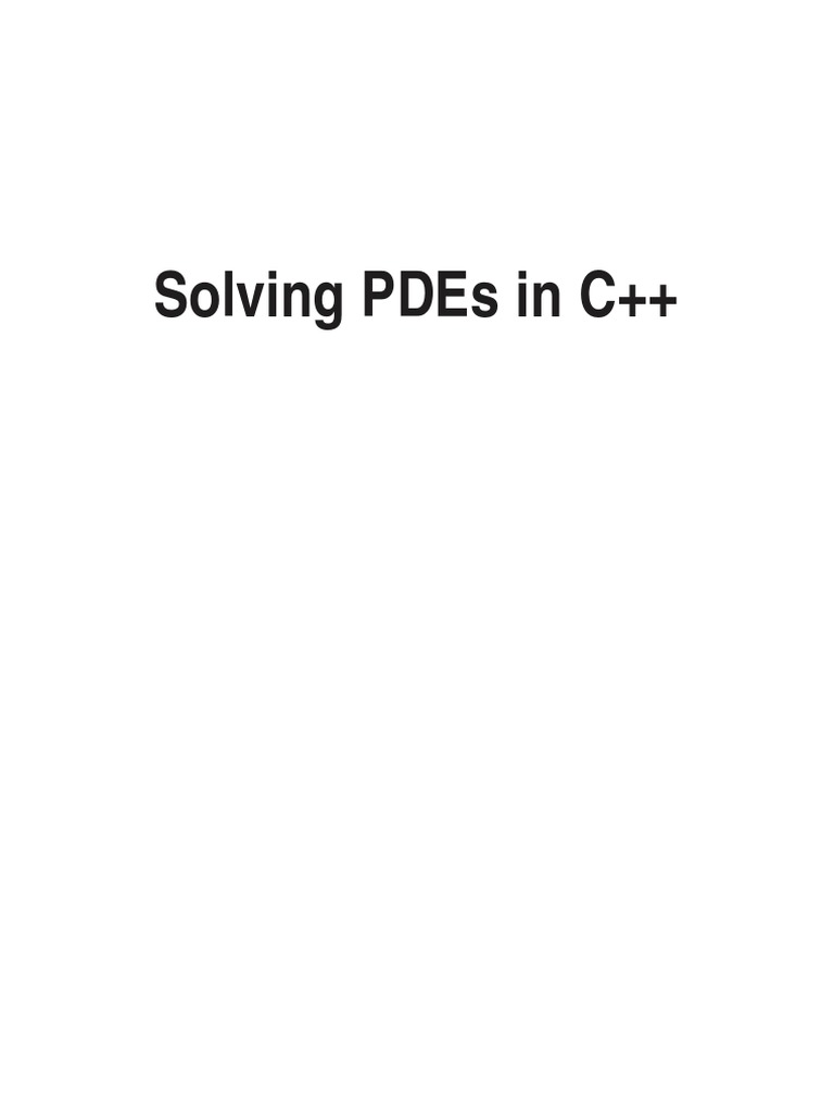 Solving PDEs in C++ | PDF | Finite Element Method | Constructor (Object ...