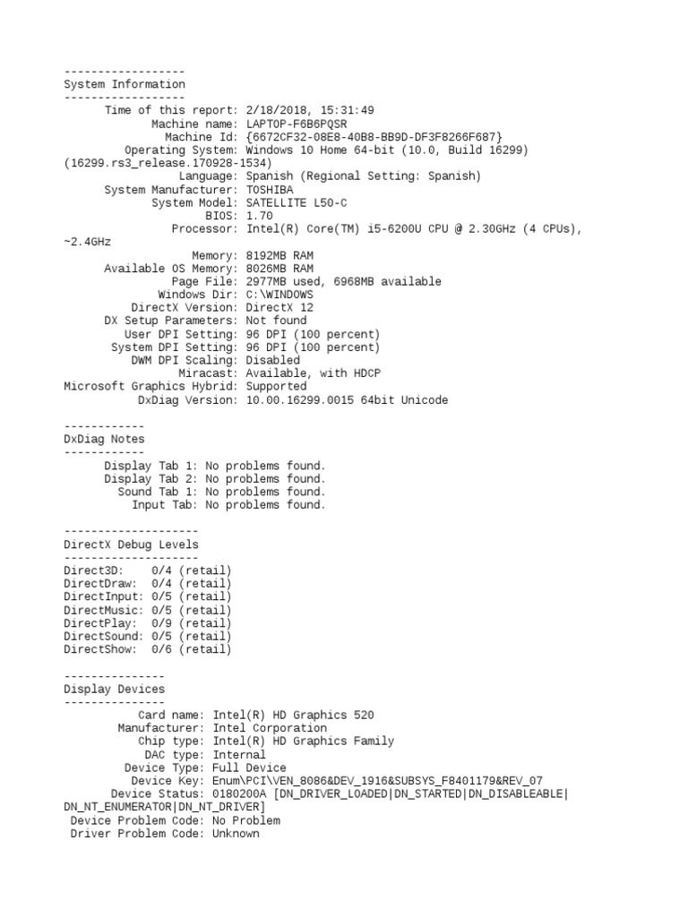PCinfo | Device Driver | Electronic Engineering