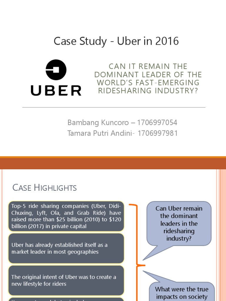 Case Uber | PDF | Uber (Company) | Lyft