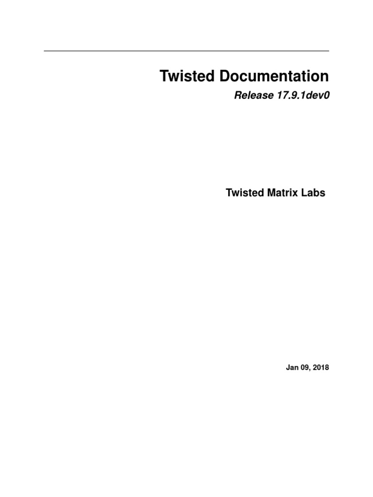 Twisted PDF | PDF | Unit Testing | Port (Computer Networking)