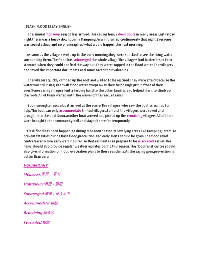 Flash Flood Essay | PDF