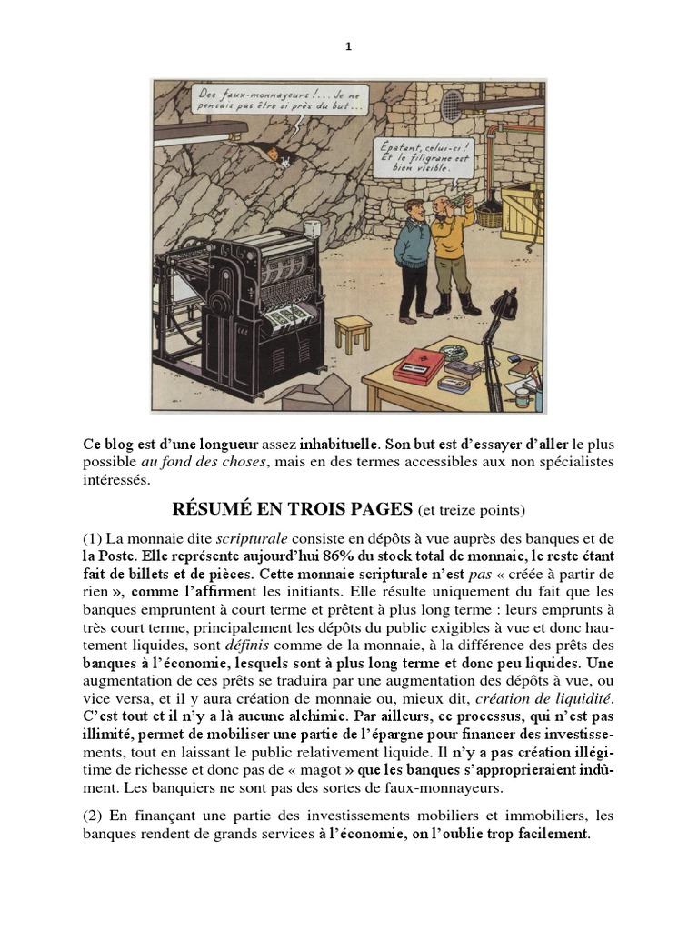 La Monnaie Scripturale | PDF | Création de l'argent | Devises