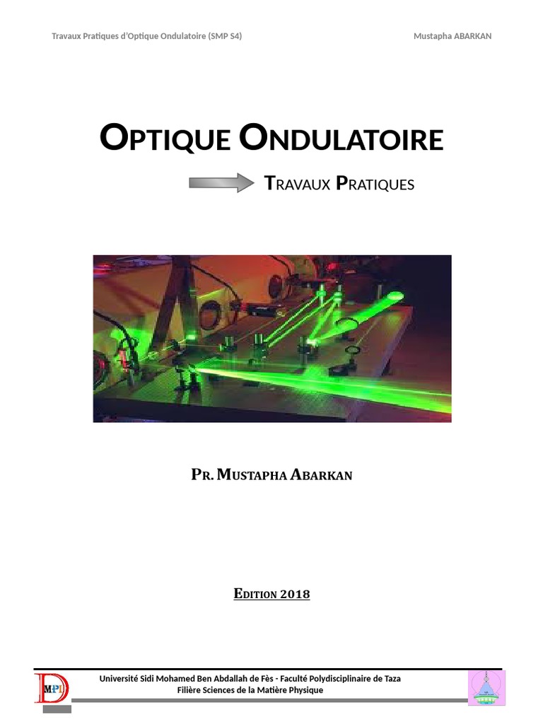 Poly - TP Optique Version Finale 2018 | PDF | Diffraction | Polarisation (optique)
