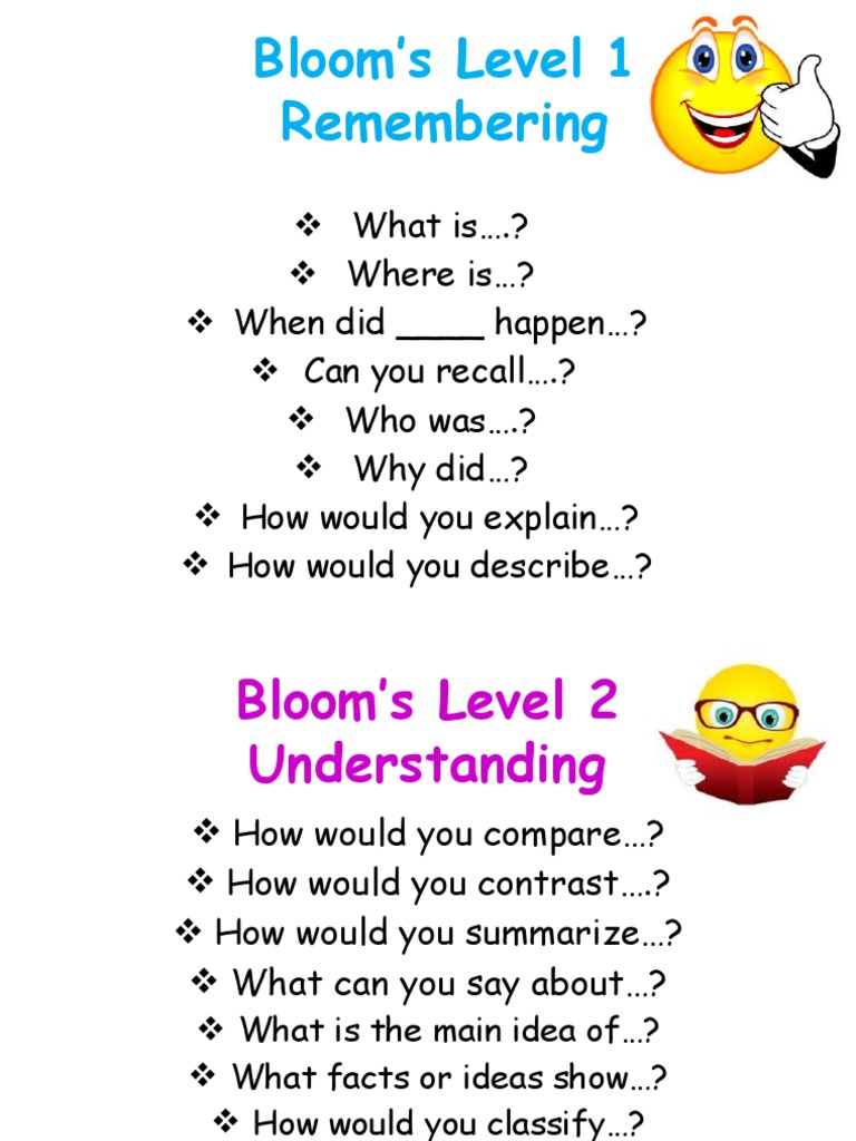 Bloom's Taxonomy Levels Explained | PDF