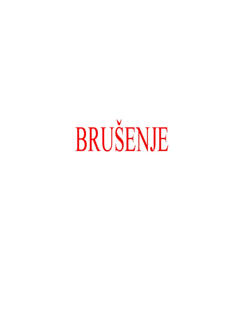 Brusenje PDF | PDF