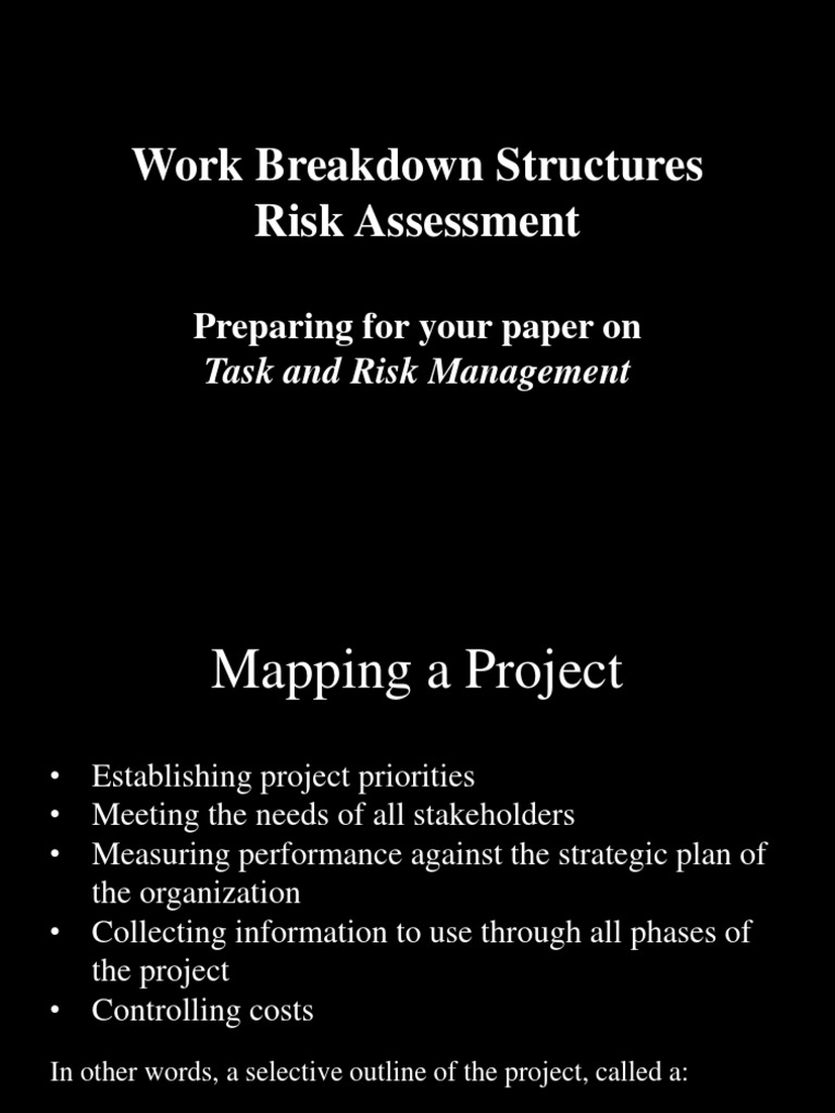 WBS and Risk Assessment | PDF | Risk | Business