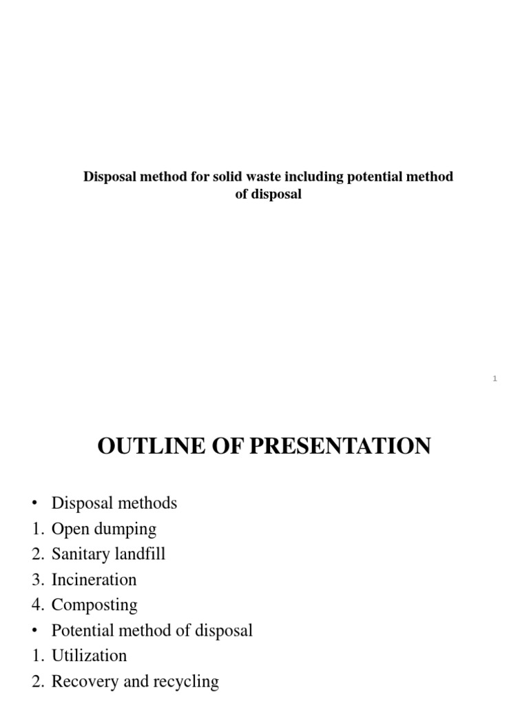 Solid Waste Disposal Methods Explained | PDF | Waste Management | Landfill