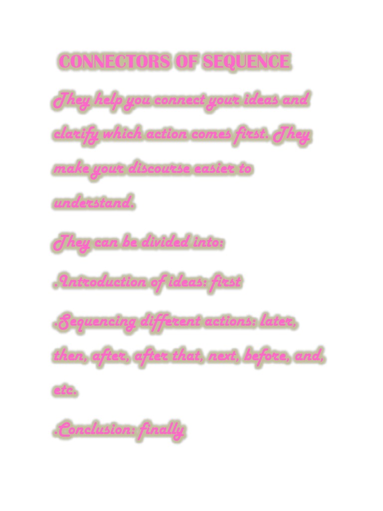 Connectors of Sequence | PDF