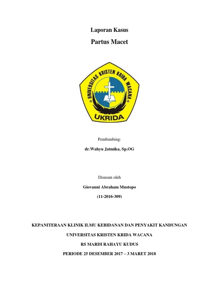 Laporan Kasus Partus Macet | PDF