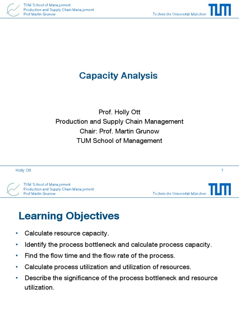Capacity Analisis | PDF | Supply Chain | Distribution (Business)