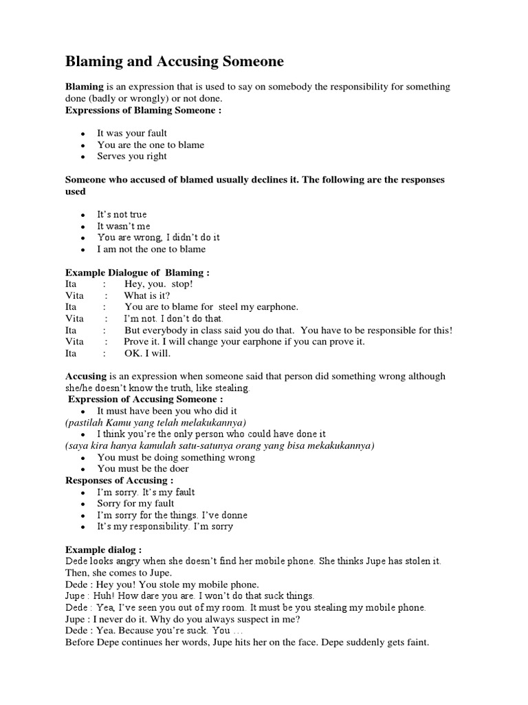 Understanding Blaming, Accusing, and Responding to Allegations: A Guide ...