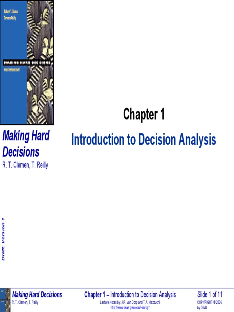 Introduction To Decision Analysis: Making Hard Decisions | PDF ...
