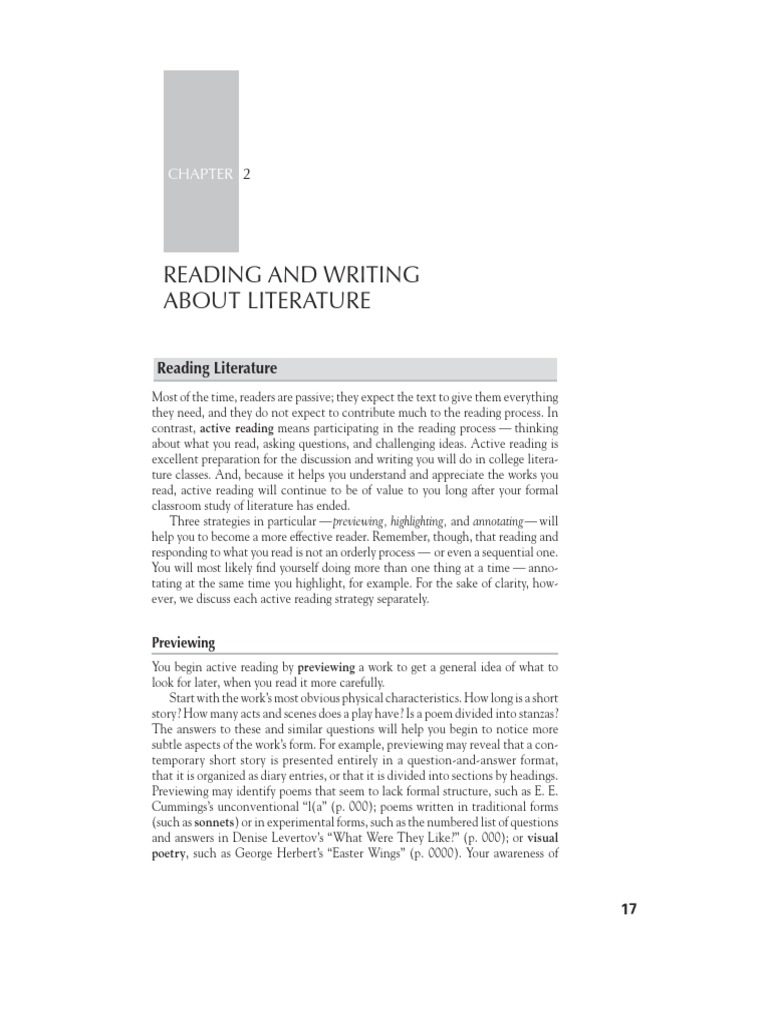 Read and Write Literature | PDF | Essays | Poetry