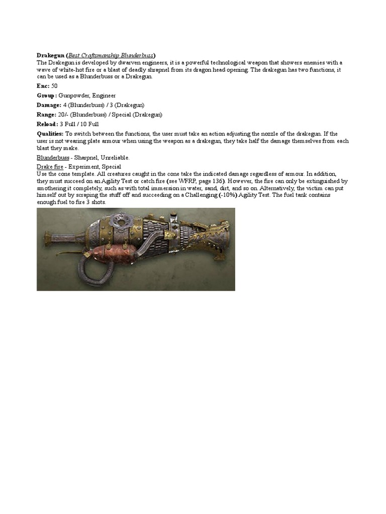 Drakegun (Homebrew 2.Nd) | PDF