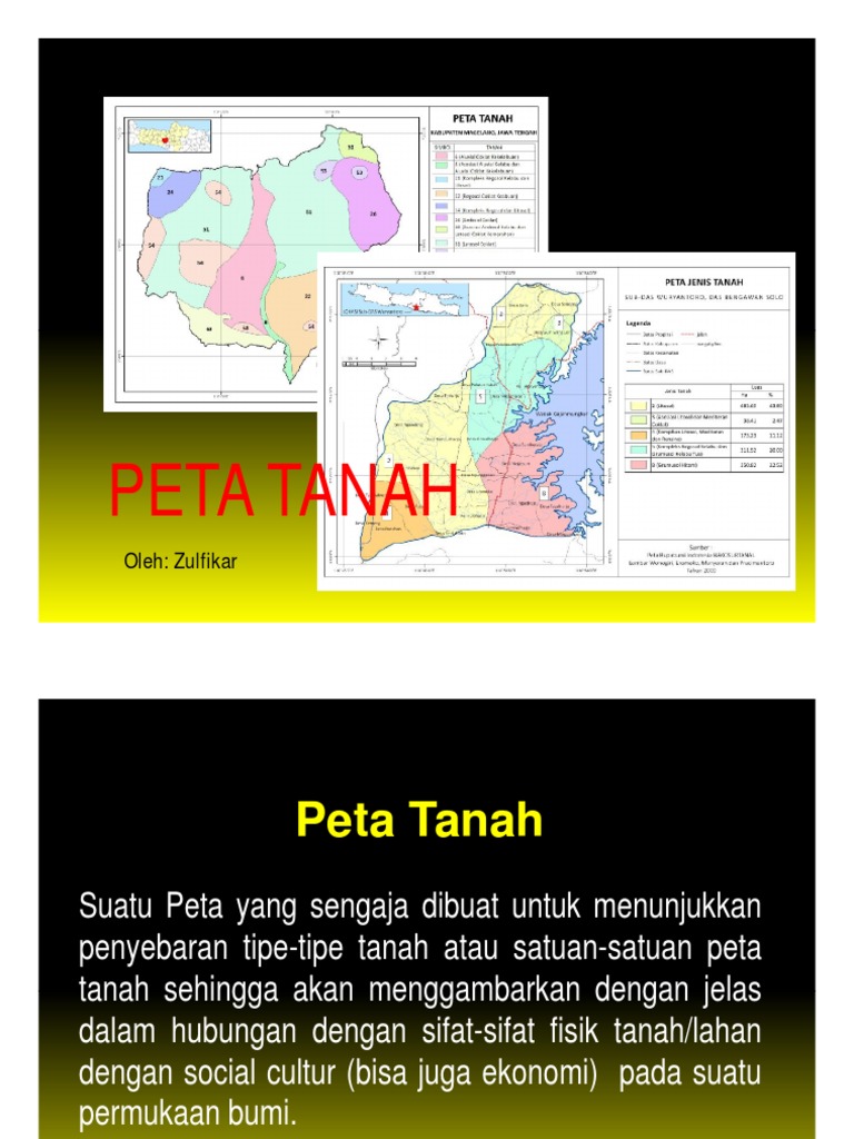 Klasifikasi dan Tipe Peta Tanah | PDF