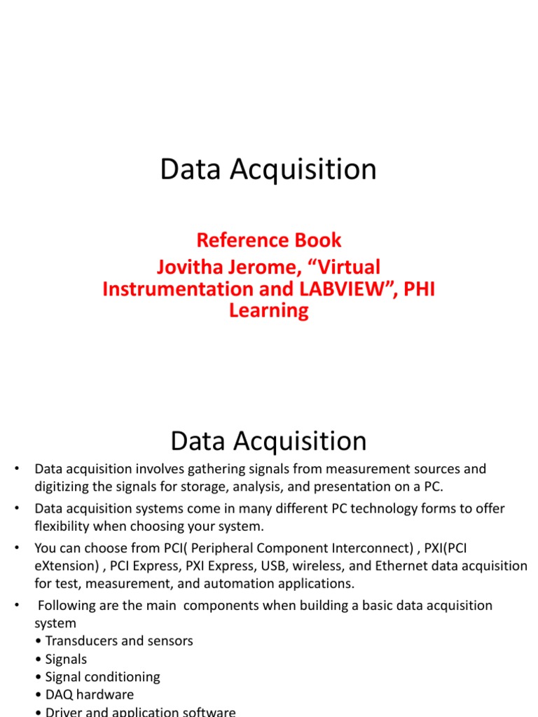Data Acquisition | PDF | Data Acquisition | Analog To Digital Converter