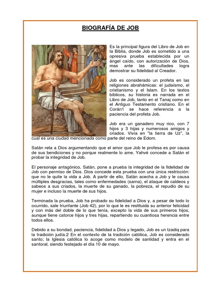 Biografía de Job | PDF | Biblia hebrea | Contenido bíblico