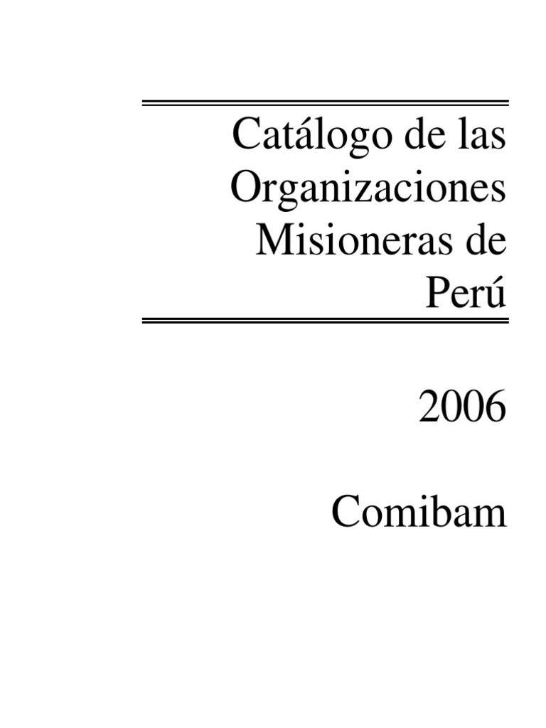 Misiones en El Peru | Descargar gratis PDF | Lima | Perú