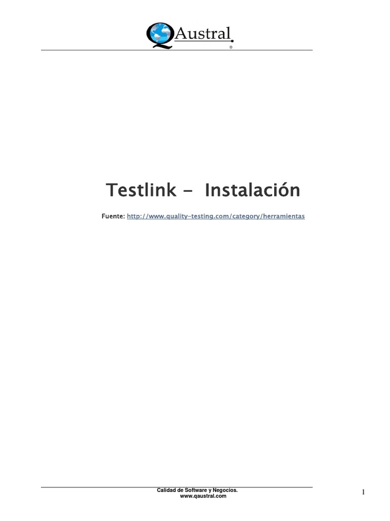 Instalación rápida de Testlink 1.9.20 | PDF | Mi sql | Software