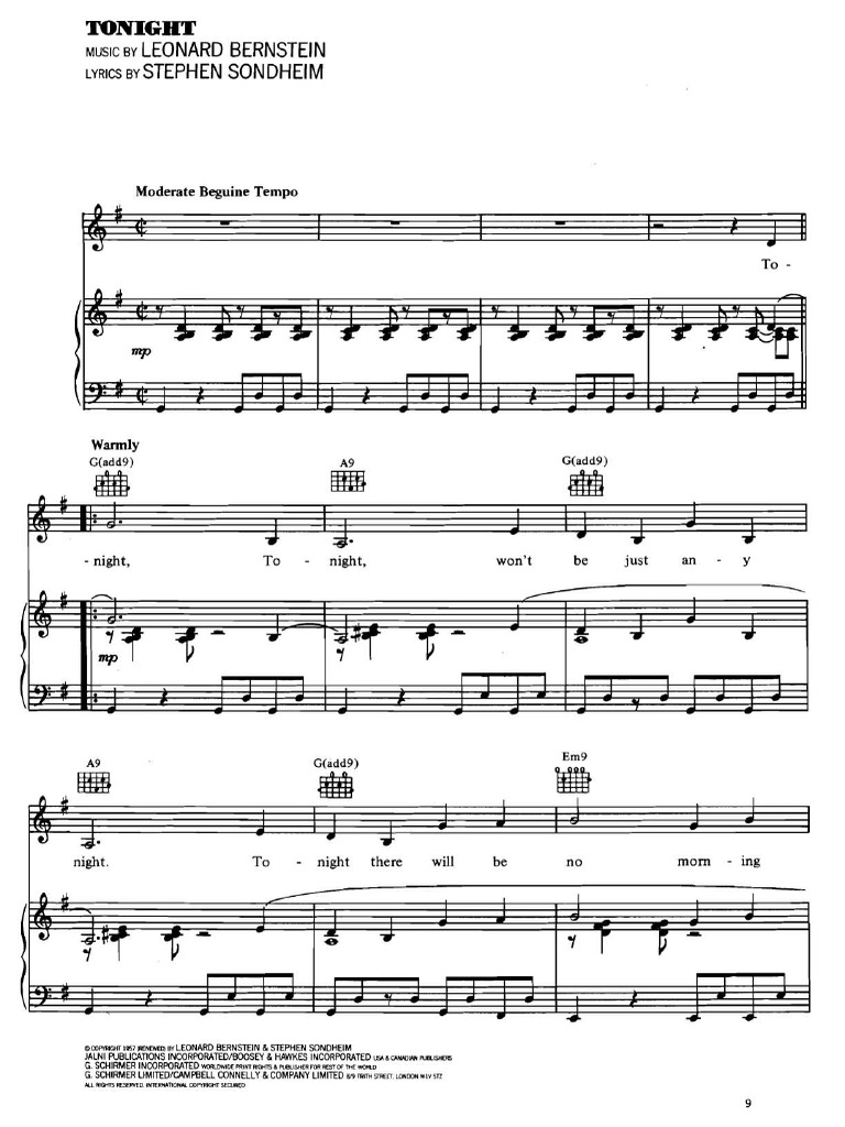 1 Leonard Bernstein West Side Story Vocal Selections 10 12 | PDF ...