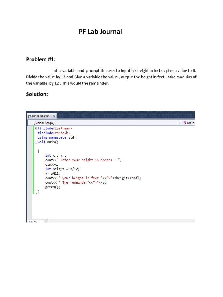 PF Lab 4 Lab Journal | PDF