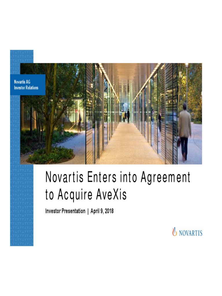 Avexis Investor Presentation | PDF | Mergers And Acquisitions | Genetic ...