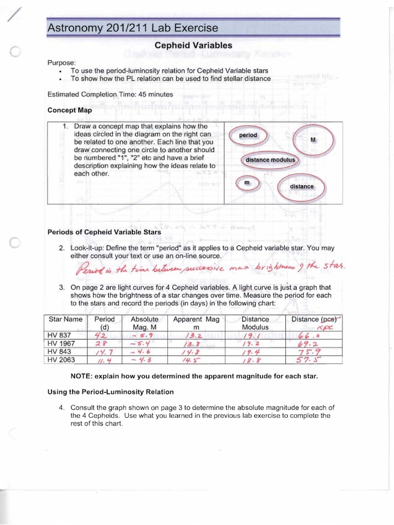 Cepheid Variables Lab | PDF | Stars | Apparent Magnitude